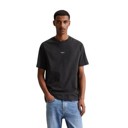 Marc O'Polo Herren T-Shirt, schwarz, Gr. M, MARC O'POLO DENIM, Jersey, Obermaterial: 100% Baumwolle, Shirts, mit Labeling vorne mittig