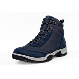 Ecco Damen Schn&uuml;rboots "Xpedition III", Gr. 36, blau, Nubukleder, Textil, unifarben, Schuhe, Outdoorschuh, Stiefelette mit wasserabweisender