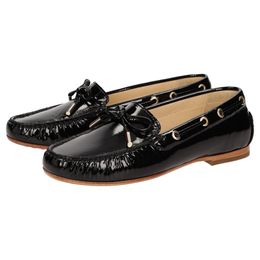 Sioux Damen Slipper "Borinka-701", Gr. 36, schwarz, Obermaterial: 100% Lammlackleder LAPA. 50% Rindsleder Leather cow. 50% Gummi rubber., Schuhe