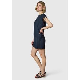 Ragwear Damen Blusenshirt "Veriel Set YOUMODO"dunkelblau, Gr. S, Material: 65% Polyester, 35% Viskose, Shirts, Set bestehend aus kurzer Hose und