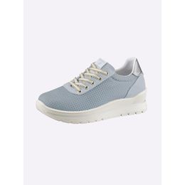 Heine Damen Sneaker, Blau, Gr. 42, Sneakers & Schn&uuml;rer, Material: Synthetik