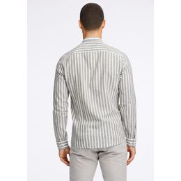 LINDBERGH Herren Leinenhemd "Leinenhemd (Langarm) Slim Fit"army, Gr. M, Obermaterial: 55% Leinen, 45% Baumwolle, Hemden