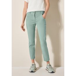 Cecil Damen 5-Pocket-Hose, gr&uuml;n, Gr. 36, unifarben, Web, 98% Baumwolle, 2% Elasthan, Hosen, High Waist
