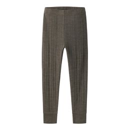 name it M&auml;dchen Leggings "NMMWANG WOOL NEEDLE LONGJOHN SOLID NOOS", Gr. 98morel, Strick, Obermaterial: 100% Wolle, unifarben, Hosen, aus reiner