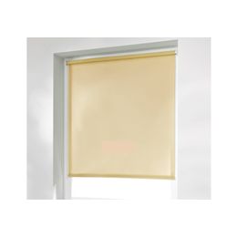 Seitenzugrollo K-home, B:120cm H:150cmbeige, Polyester, Rollos, "Thermo Klemmfix-Rollo", 1 St&uuml;ck