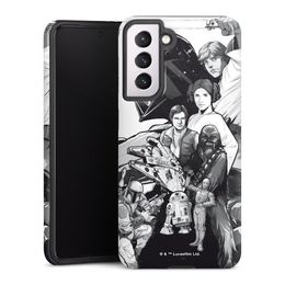 DeinDesign Galaxy S21 5G Handy Panzer Handyh&uuml;lle robuste Outdoor H&uuml;lle Schutzh&uuml;lle gl&auml;nzend Star Wars Official Licensed Product Darth Vader Tough Case