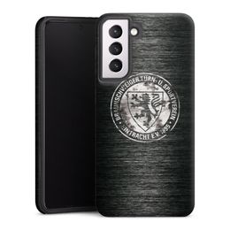 DeinDesign Galaxy S21 5G Handy Panzer Handyh&uuml;lle robuste Outdoor H&uuml;lle Schutzh&uuml;lle matt Eintracht Braunschweig Logo Official Licensed Product Tough Case