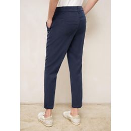 Damen Chinohosemidnight muse, Gr. 34, STREET ONE STUDIO, unifarben, Stoff, 66% Viskose, 34% Polyester, Hosen, Middle Waist