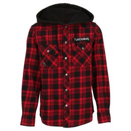 Brandit Herren Allwetterjacke "Brandit Iron Maiden Checkshirt Sweathood", rot, Gr. 5XL, kariert, 100% Baumwolle, Jacken