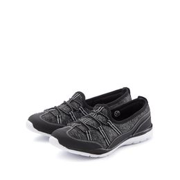 Lascana Damen Sneaker "Halbschuh, Freizeitschuh, Slipper, Slip-On-Sneaker", Gr. 38, schwarz-wei&szlig;, Obermaterial: 50% Lederimitat, 50% Textilmaterial.