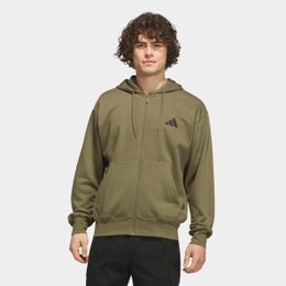Herren Kapuzensweatjacke "M FEELCOZY FZ", gr&uuml;n, Gr. XXXL, adidas Sportswear, Obermaterial: 70% Baumwolle, 30% Polyester, Sweatjacken, mit angesetzten