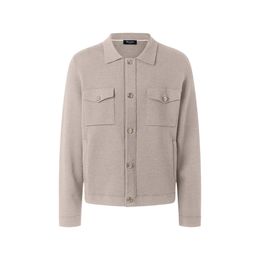 Maerz Muenchen Herren Strickjacke "Maerz Muenchen 542300 Strickjacke Herren Bekleidung", beige, Gr. 56, 100% Wolle (Merino), Strickjacken