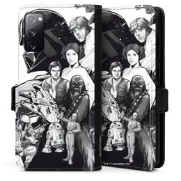 DeinDesign Galaxy S20 Handy Klapph&uuml;lle Handyh&uuml;lle aus Kunst Leder schwarz Flip Case Star Wars Official Licensed Product Darth Vader Sideflip mit Lasche