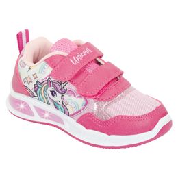 Disney M&auml;dchen Sneaker "UNICORN", Gr. 30, pink, Textil, Schuhe, mit cooler Blinkfunktion