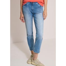 Cecil Damen Comfort-fit-Jeanslight blau wash, Gr. 36, unifarben, Jeans, 78% Baumwolle, 20% Polyester, 2% Elasthan, Jeans, Middle Waist