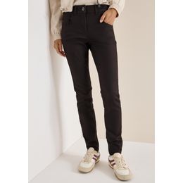Cecil Damen Lederimitathosetartufo braun, Gr. 33, unifarben, Stoff, 76% Viskose, 21% Nylon, 3% Elasthan, Hosen, 5-Pocket-Style