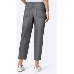 Heine Damen Bequeme Jeans, grau, Gr. 36, unifarben, 100% Baumwolle, Jeans