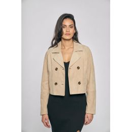Freaky Nation Damen Lederjacke "Lederjacke-FN", beige, Gr. XXL, Oberstoff: 100% Leder. Futter: 100% Baumwolle, Jacken