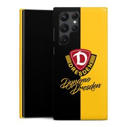 DeinDesign Galaxy S22 Ultra Handy Premium Case Smartphone Handyh&uuml;lle Schutzh&uuml;lle gl&auml;nzend Sg Dynamo Dresden Official Licensed Product Sgd Premium Case