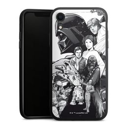 DeinDesign iPhone Xr Handy Premium Silikon H&uuml;lle Handyh&uuml;lle schwarz Case Star Wars Official Licensed Product Darth Vader Silikon Premium Case