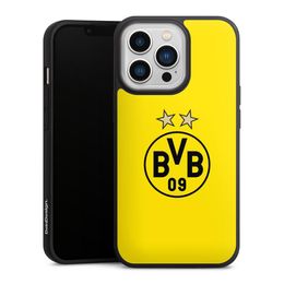 DeinDesign iPhone 13 Pro Handy Premium Silikon H&uuml;lle Handyh&uuml;lle schwarz Case Bvb Star Borussia Dortmund Silikon Premium Case