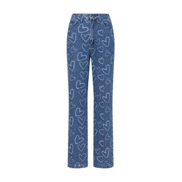 Laurella Jeans female size 32/34 Blue denim / White