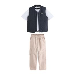 Baker By Ted Baker Set Jungen Gr&ouml;&szlig;e 158 beige / schwarz / wei&szlig;
