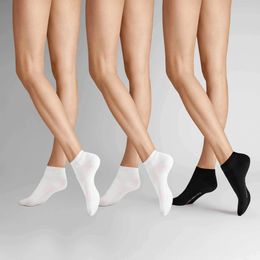 Hudson M&auml;dchen Sneakersocken "Sneaker Easy&sup3; 3-Pack", Gr. 35, bunt, Obermaterial: 80% Baumwolle CO. 17% Polyamid PA. 3% Elasthan EL., Socken