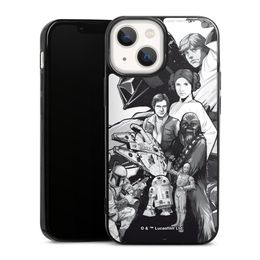 DeinDesign iPhone 13 Mini Handy Slim Case extra d&uuml;nn Silikon Handyh&uuml;lle schwarz H&uuml;lle Star Wars Official Licensed Product Darth Vader Silikon Slim Case