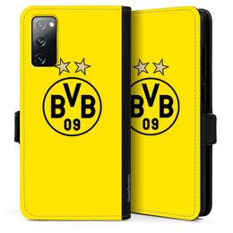 DeinDesign Galaxy S20 Handy Klapph&uuml;lle Handyh&uuml;lle aus Kunst Leder schwarz Flip Case Bvb Star Borussia Dortmund Sideflip mit Lasche