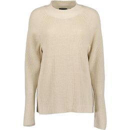 Blue Seven Damen Strickpullover "Pullover mit Stehkragen", beige, Gr. 38, 50% Polyacryl, 50% Baumwolle, Pullover