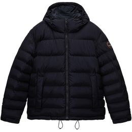 Napapijri Herren Funktionsjacke "A-TEREZ", schwarz, Gr. M, unifarben, Web, Obermaterial: 100% Polyamid, Jacken, mit Kapuze mit Kordelzug und