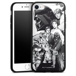 DeinDesign iPhone SE (2022) Handy Slim Case extra d&uuml;nn Silikon Handyh&uuml;lle schwarz H&uuml;lle Official Licensed Product Star Wars Darth Vader Silikon Slim Case