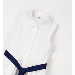 IDO M&auml;dchen Sommerkleid "GIRL DRESS", wei&szlig;, Gr. 164, 63% Baumwolle, 33% Polyamid, 4% Elasthan, Kleider