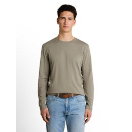 Herren Rundhalsshirt, beige, Gr. S, Tom Tailor Denim, Single Jersey, Obermaterial: 100% Baumwolle, Shirts