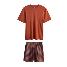 next Pyjama Herren Gr&ouml;&szlig;e 4XL dunkelblau / kupfer