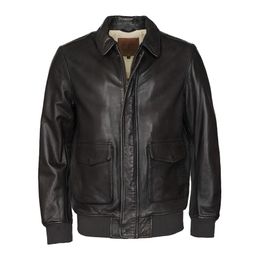 Top Gun Herren Lederjacke "TG2023003", braun, Gr. XXL, Obermaterial: 100% Lammleder / Futter: 100% Polyester / Wattierung: 100% Polyester / Strick: