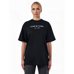 Trueprodigy Damen Oversize-Shirt "Noa F Logo Print Oversized Rundhals", schwarz, Gr. S, Obermaterial: 100% Baumwolle CO., Shirts