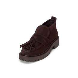 Marc O'Polo MARC O'POLO Damen Loafer "aus ge&ouml;ltem Veloursleder", Gr. 42, braun, Obermaterial: 100% Leder, unifarben, Schuhe