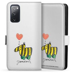 DeinDesign Galaxy S20 FE 5G Handy Klapph&uuml;lle Handyh&uuml;lle aus Kunst Leder wei&szlig; Flip Case Children Children'S Book Janosch Sideflip mit Lasche