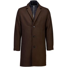 Junk De Luxe Herren Kurzmantel "Mantel Relaxed Fit", braun, Gr. L, Obermaterial: 55% Polyester, 40% Wolle, 5% sonstige Fasern. Futter: 100%