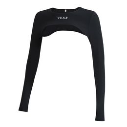 YEAZ Damen Sporttop "Super Crop Top TRUTH", schwarz, Gr. XL, Obermaterial: 86% Nylon NY. 14% Elasthan EL., Tops