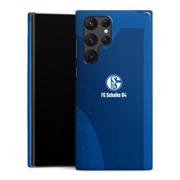 DeinDesign Galaxy S22 Ultra Handy Premium Case Smartphone Handyh&uuml;lle Schutzh&uuml;lle gl&auml;nzend Official Licensed Product Bundesliga Fc Schalke 04 Premium Case