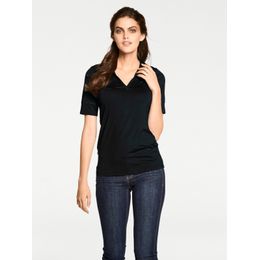 Heine Damen Blusenshirt, Schwarz, Gr. 50, T-Shirts, Material: Polyamid