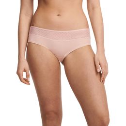 Chantelle Damen Slip "NORAH CHIC", Gr. 38, rosa, Obermaterial: 75% Polyamid, 25% Elasthan, Unterhosen, T&uuml;ll, blickdichtes Gewebe
