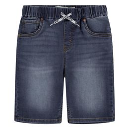 LEVI'S KIDS Jungen Jeansbermudas "LVB SKINNY FIT DOBBY SHORT", blau, Gr. 12, Denim/Jeans, Obermaterial: 68% Baumwolle, 31% Polyester, 1% Elasthan,
