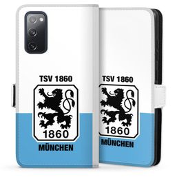 DeinDesign Galaxy S20 FE 5G Handy Klapph&uuml;lle Handyh&uuml;lle aus Kunst Leder wei&szlig; Flip Case Coat Of Arms Official Licensed Product Tsv 1860 M&uuml;nchen Sideflip mit 