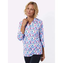 Damen Poloshirt "Poloshirt"ecru, orchidee, bedruckt, Gr. 48, gemustert, mehrfarbig, 50% Baumwolle, 50% Modal, Shirts