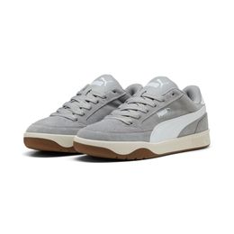Puma Herren Sneaker "PARK LT SD", Gr. 40, grau, Leder, unifarben, Schuhe, f&uuml;r Alltag, mit SOFTFOAM+ D&auml;mpfung, sportlicher Stil