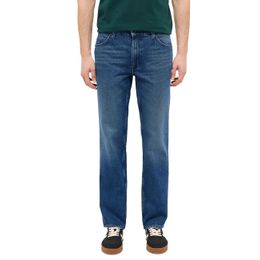 Mustang Herren Straight-Jeans "Herren Style Tramper Straight"682 mittelblau, Gr. 33, unifarben, Denim/Jeans, 100% Baumwolle, Jeans